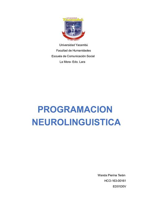 Calaméo Programacion Neurolinguistica