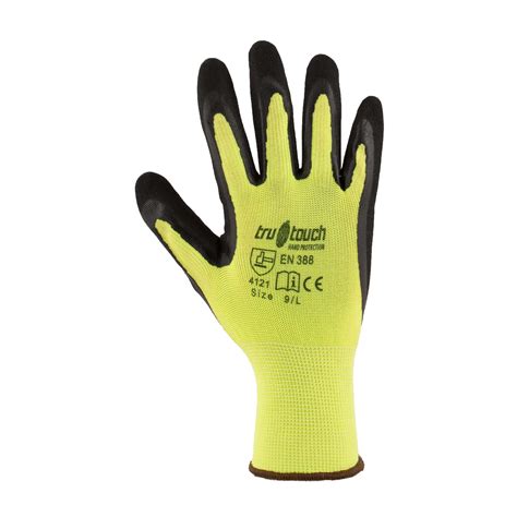 Tru Touch Hi Viz Sandy Nitrile Gloves Paragon Safety Solutions