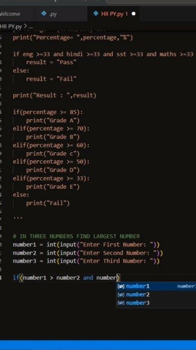 how to find 🤔 largest and smallest number in python 🐍 coding shortsviral shortsfeed