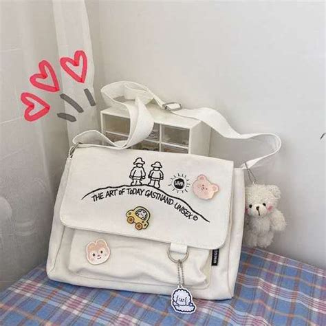 여성 가방 일본 하라주쿠 러블리 메신저 백 한국 레저 다목적 싱글 숄더 백 학생 캔버스 백 Aliexpress