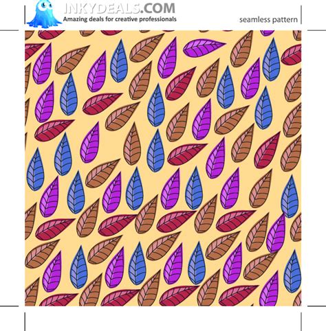 Vector Seamless Leaves Pattern FreeVectors