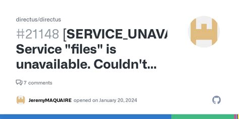 Serviceunavailable Service Files Is Unavailable Couldnt Save