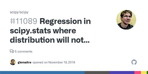 Regression In Scipy Stats Where Distribution Will Not Accept Loc And Scale Parameters Issue