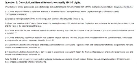 Solved Question Convolutional Neural Network To Classify Chegg