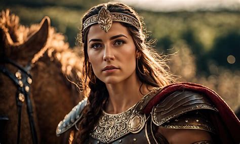 Premium Photo Roman Girl Fights With Beautiful Background