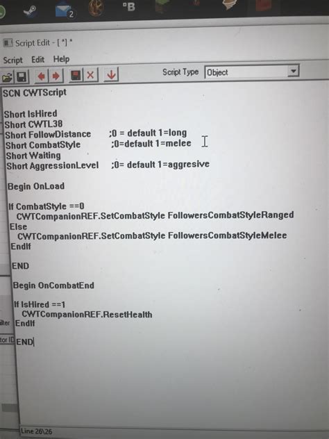 FNV Anything Wrong With My Script I Cant Seem To Save It R FalloutMods