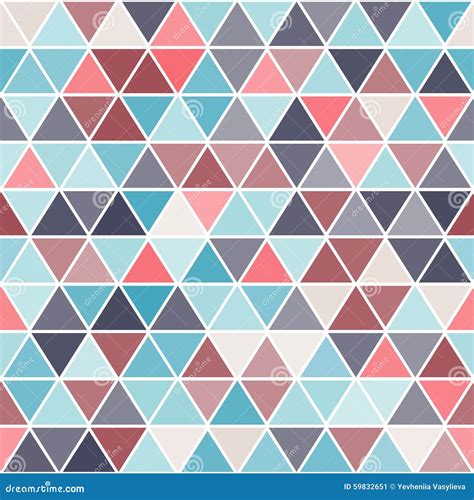 Geometric Seamless Pattern With Triangles Stock Vector Illustration