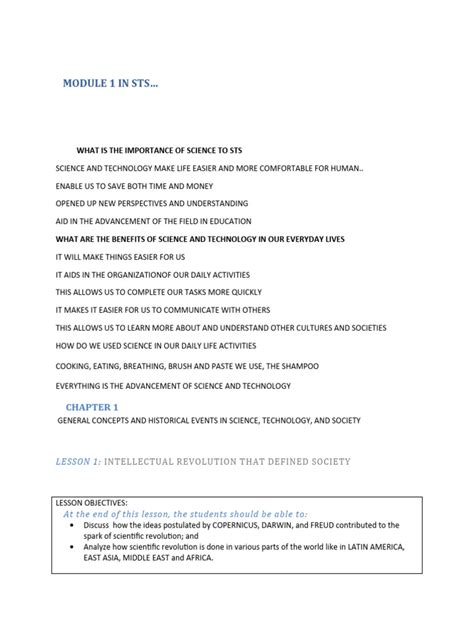Module In Sts Pdf Science Scientific Method
