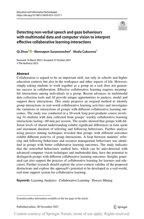 pdf detecting non verbal speech and gaze behaviours with multimodal