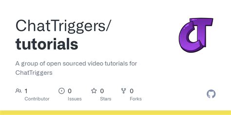 GitHub ChatTriggers Tutorials A Group Of Open Sourced Video Tutorials For ChatTriggers