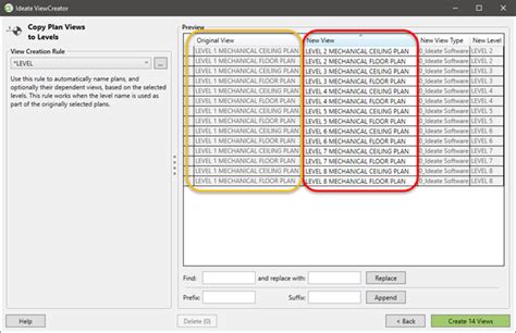 Create Plan Views With Default Level Rule In Ideate Viewcreator