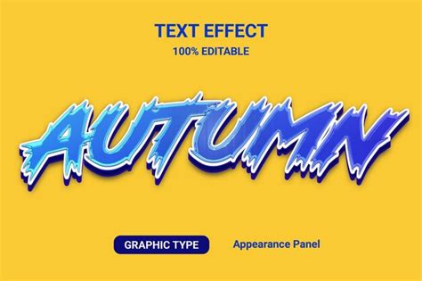Premium Vector Autumn 3d Text Effect