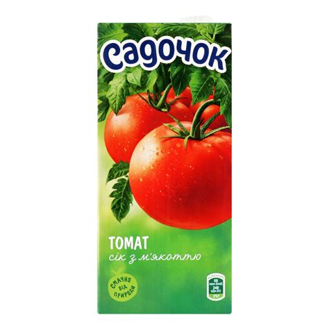 Сок с мякотью стерилизованный Томат Садочок т/п 0.95л Садочок ...