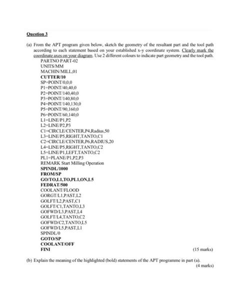 solved question 3 a from the apt program given below