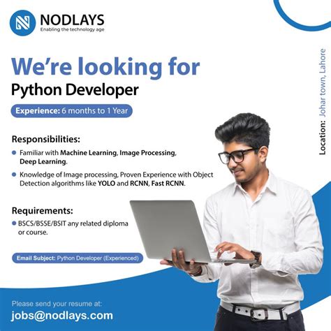 nodlays® on linkedin experience job timings python developerjobs