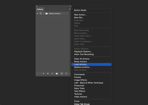 how to install a photoshop action file atn —