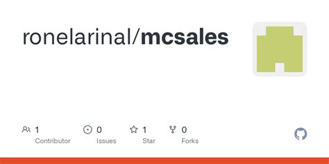 Github Ronelarinalmcsales