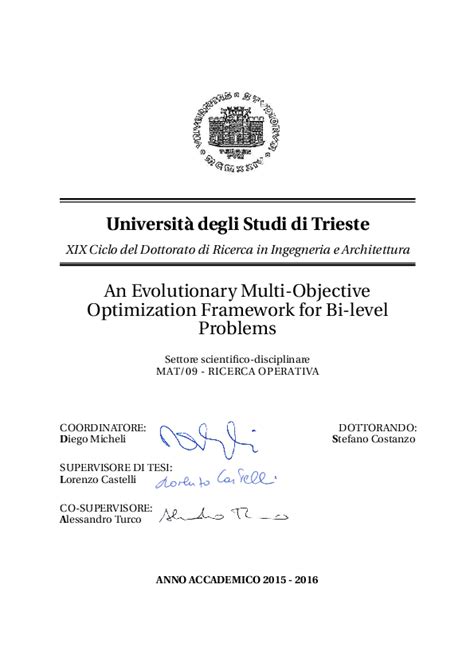 pdf an evolutionary multi objective optimization framework for bi
