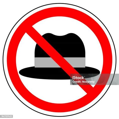 ไม่มีหมวก ป้ายห้าม เวกเตอร์ ภาพประกอบสต็อก ดาวน์โหลดรูปภาพตอนนี้ Prohibition การขับออก