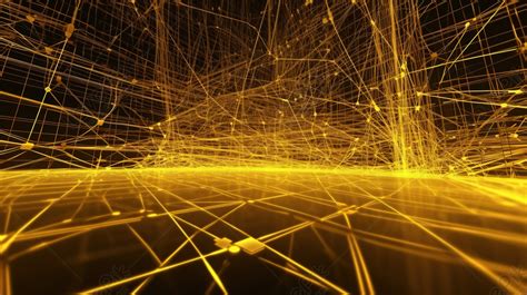 흐린 배경에서 추상 네트워크 데이터 생생한 3d 렌더링된 노란색 그리드 와이어프레임 데이터 연결 배경 노란 배경 연결 배경 이미지 Hd 데이터 연결 노란 연결