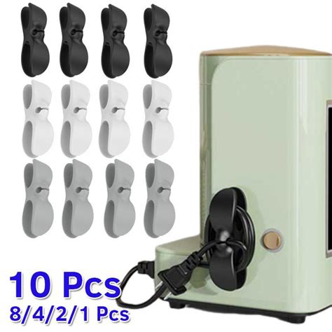 124810pcs Cord Wrapper Organizer Clips Holder Wire Hider Cable