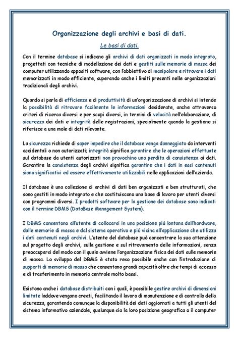 Basi Di Dati E Differenza Tra Dbms E Fyle Based System Organizzazione