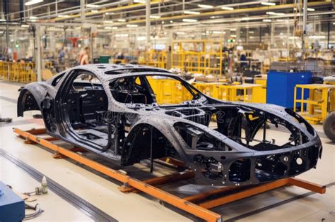 Sports Car Chassis In Production Line Stock Illustration Illustration Of Manufacturing