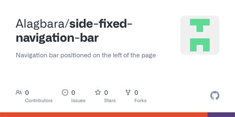 Github Alagbaraside Fixed Navigation Bar Navigation Bar Positioned