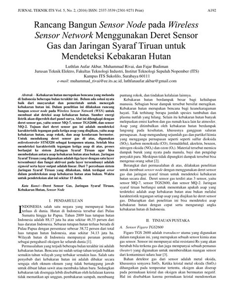 Pdf Rancang Bangun Sensor Node Pada Wireless Sensor Network