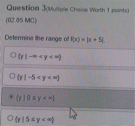 Solved Question 3 Multiple Choice Worth 1 Points 02 05 Mc Determine