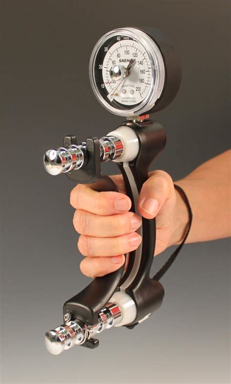 Hydraulic Hand Dynamometer Analog Dial Black Handle