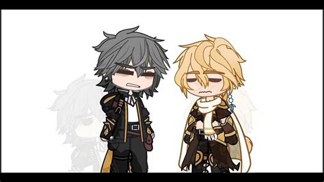 Aether And Caelus Meet Each Other Genshin Impact Honkai Star