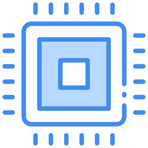 Microprocessor Generic Blue Icon