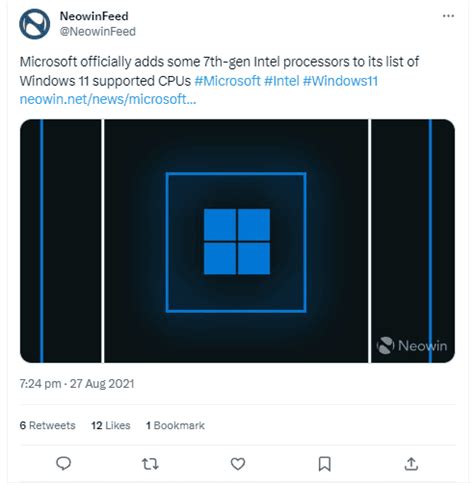 Microsoft Updates Supported Cpu List For Windows 11 Wepc