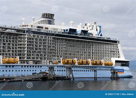 Royal Caribbean Quantum Of The Seas Cruise Ship Docked At Icy Strait