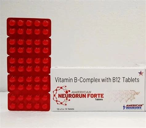 Vitamin B Complex With Vitamin B12 Tablets At Rs 750box Vitamin B