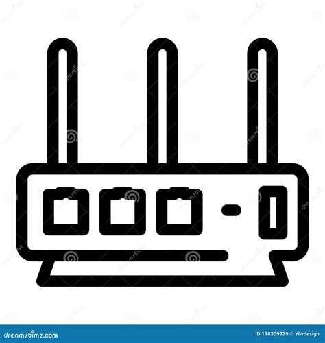 Wifi Router Icon Outline Style Stock Vector Illustration Of Sign Broadband