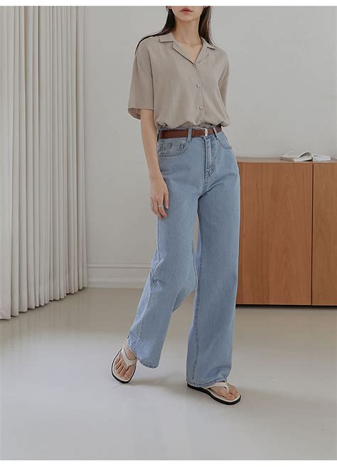 커먼유니크 3만장돌파자체제작기본롱 옵션 내추럴 와이드 핏 데님 팬츠 봄 코디사계절베스트핏 보장일자하이웨스트