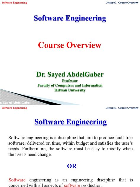 software engineering lecture 1 course overview pdf use case software
