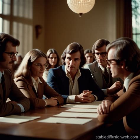 Mathematicians In 1974 Gathering Stable Diffusion Online