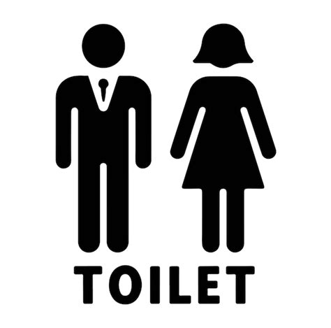 Mädchen Und Jungen Toilettenzeichen Männer Und Frauen Toilettensymbol Toiletten Symbolzeichen