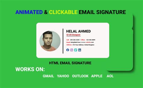 Create An Clickable Html Email Signature By Wpteambd Fiverr