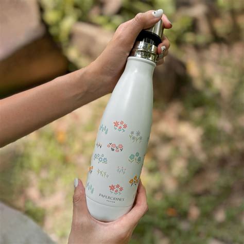 Belle Insulated Water Flask 450ml Papercranes Design