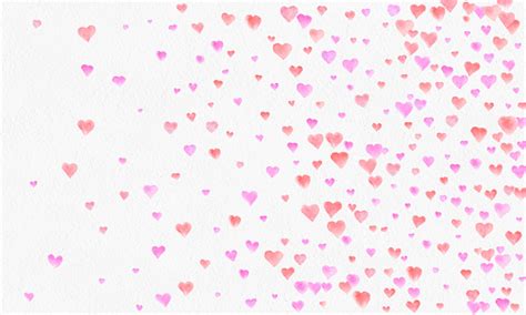 하트 모양 수채화 배경입니다 로맨틱 한 색종이 스플래시 심장 색종이와 배경 떨어지는 빨간색과 분홍색 종이 마음 인사말 웨딩 카드 2월 14일 벡터 그림입니다 2월에 대한