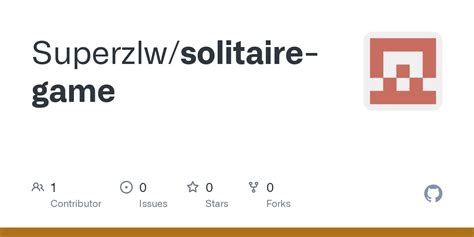 GitHub Superzlw Solitaire Game