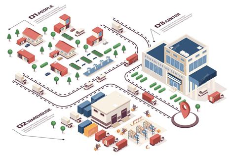 Premium Vector Humanitarian Support Concept 3d Isometric Web Infographic Workflow Process