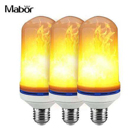 Creative Gravity Sensor E27 Flame Effect Lamp 3W 2835SMD LED Flame Effect Fire Light Bulb AC85