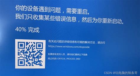 Win10 蓝屏criticalprocessdied值为 0x000000ef Csdn博客