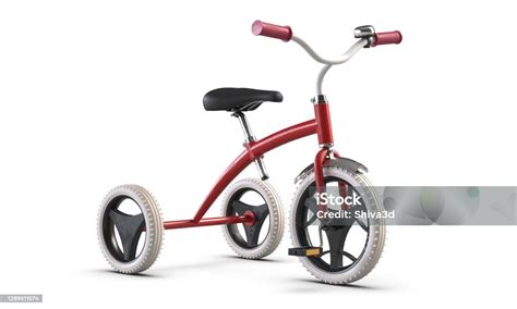 흰색 배경에 고립 된 어린이 세 발 자전거 핑크 자전거의 3d 설명 세발자전거에 대한 스톡 사진 및 기타 이미지 세발자전거 컷아웃 두발자전거 Istock