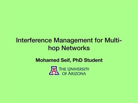 Interference Management For Multi Hop Networks Pdf Computer